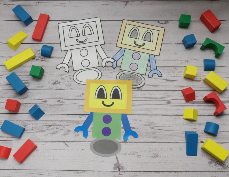 Rad Robot Craft Template for Kids, Printable Pattern for Preschool ...