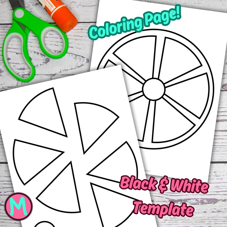 Orange Craft Template, Printable Cut and Glue Paper Craft for Kids (PDF ...