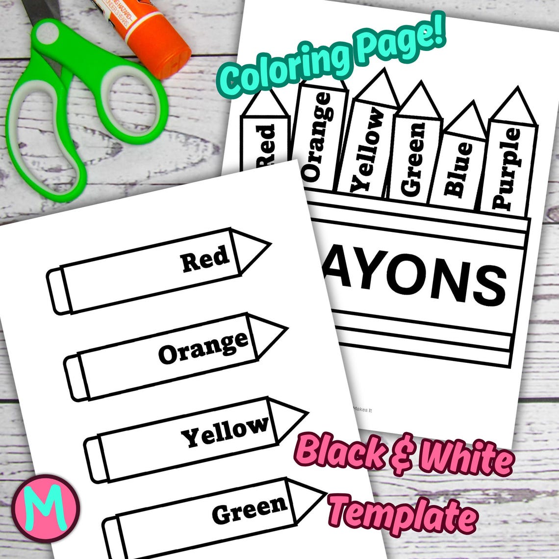 Build Your Own Box of Crayons Craft Template, Printable DIY School ...