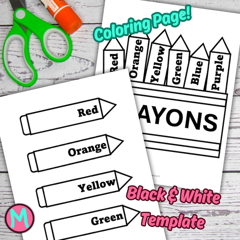 Build Your Own Box of Crayons Craft Template, Printable DIY School ...