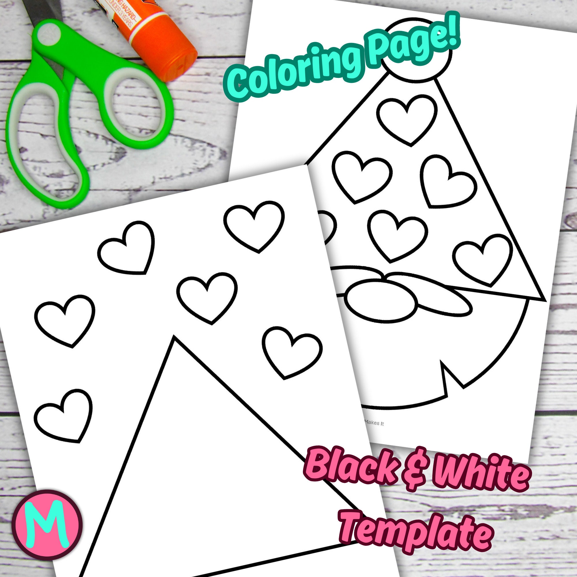 Valentine Gnome Craft Template, Valentine's Day Craft for Preschool ...