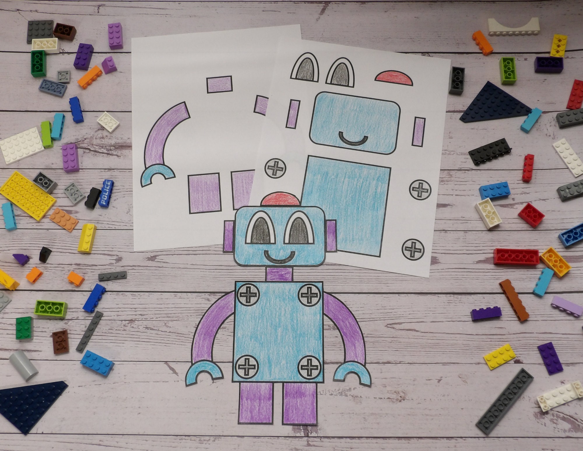 Rare Robot Craft Template for Kids, Build A Robot Craft, Simple Robot ...