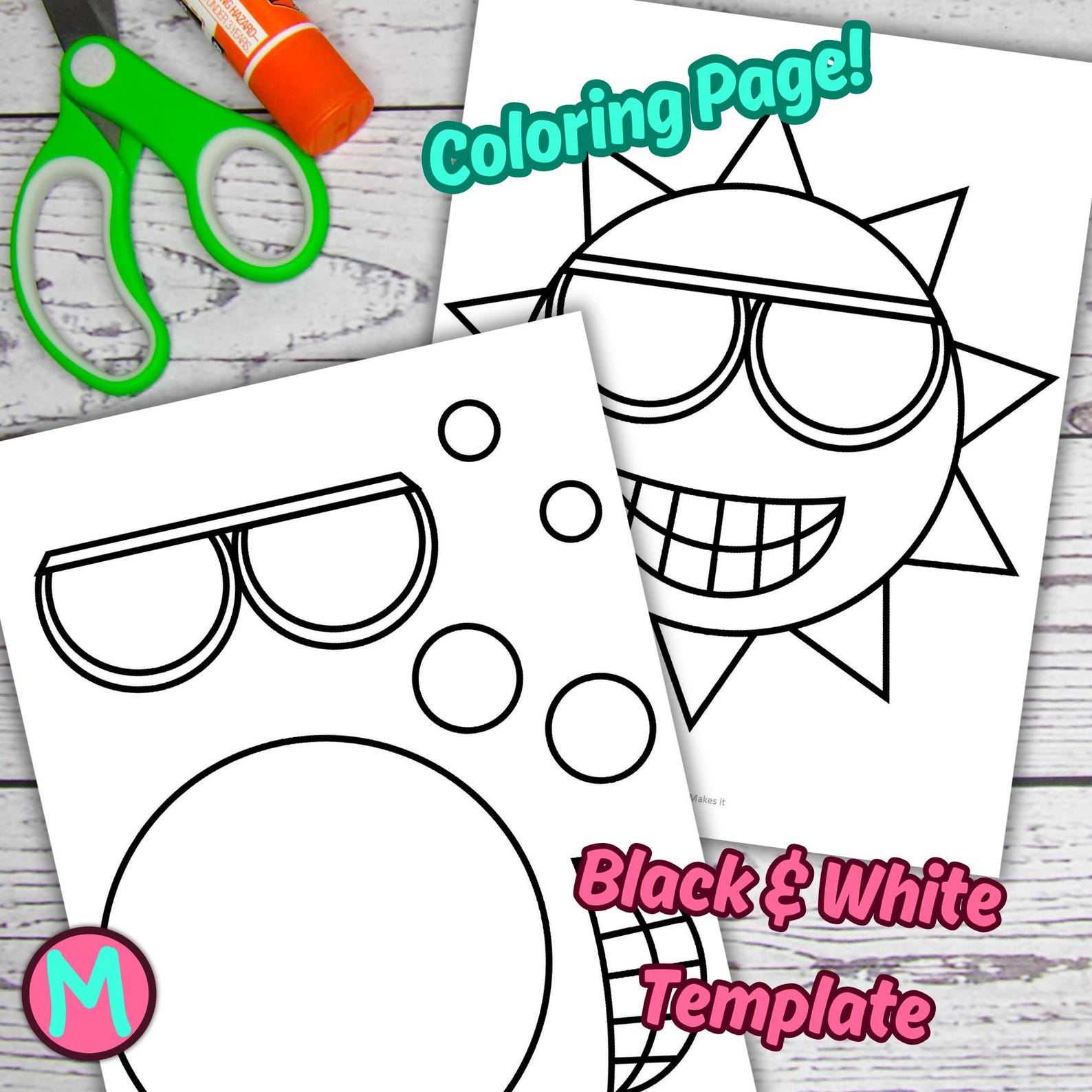 Sun Craft Template for Preschool, Build a Sun, DIY Sun Template, Arts ...