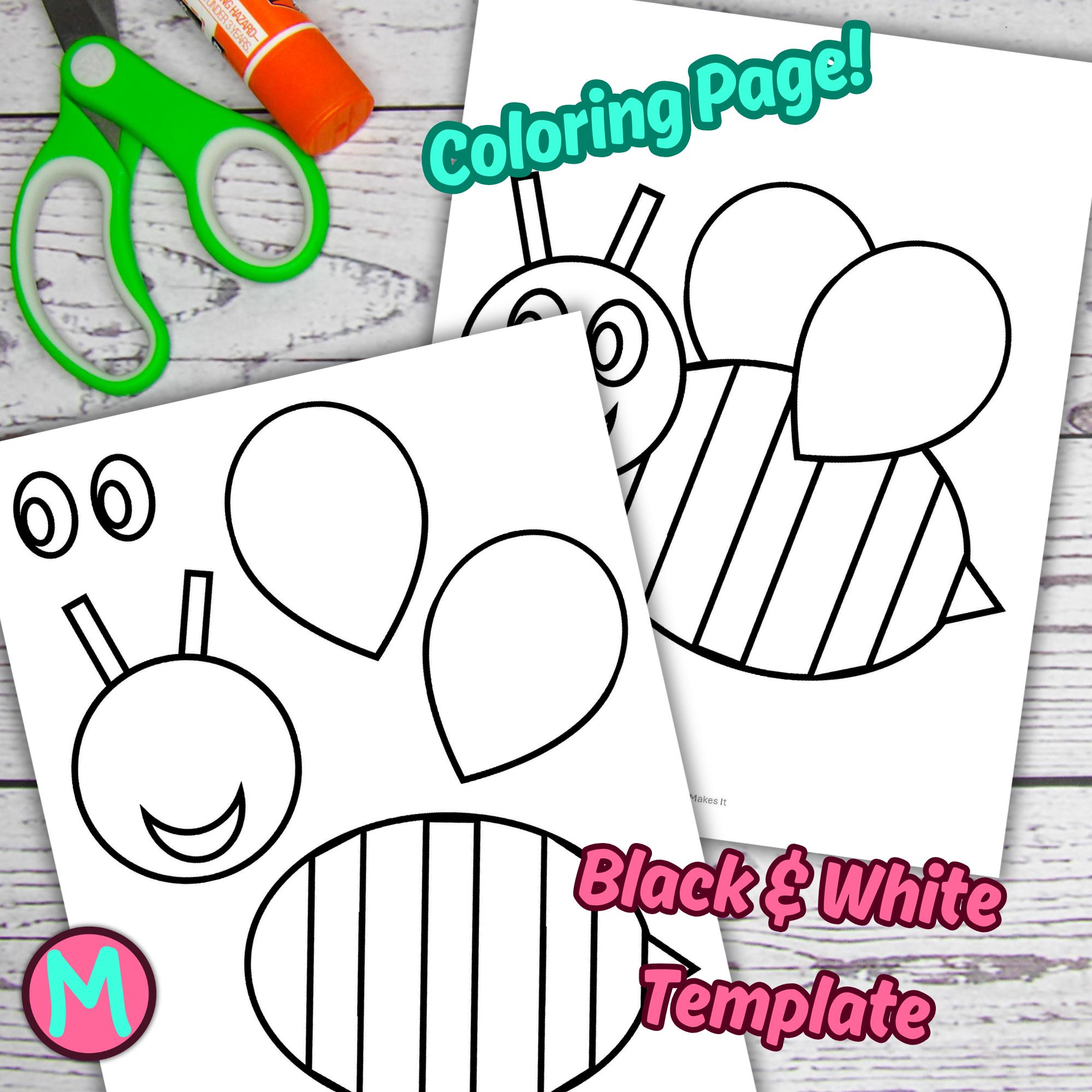 Flying Bee Craft, Printable Cut and Glue Paper Craft for Kids (PDF) - Etsy