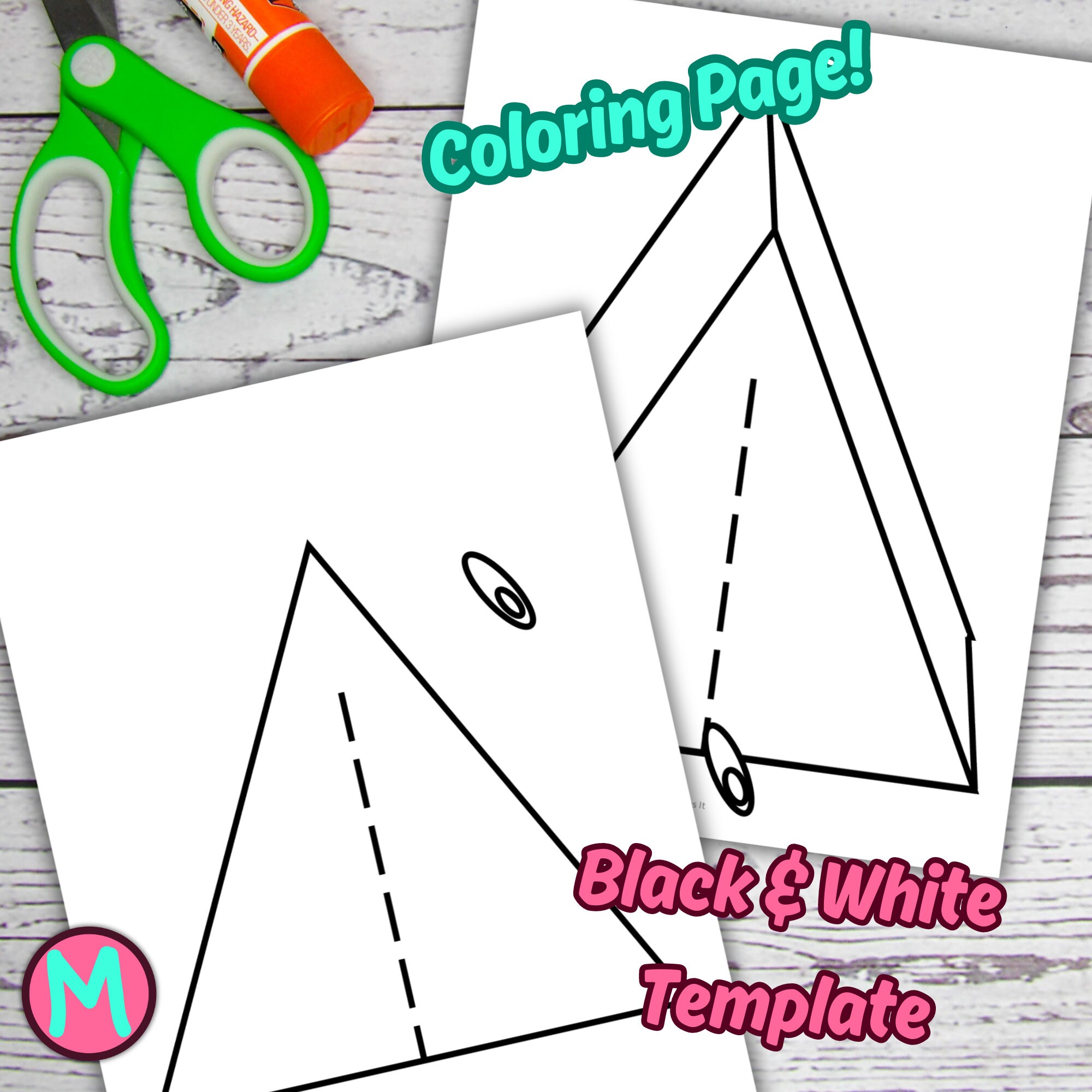 Tent Craft Template: Cut & Glue Camping Activity (PDF Download) - Etsy