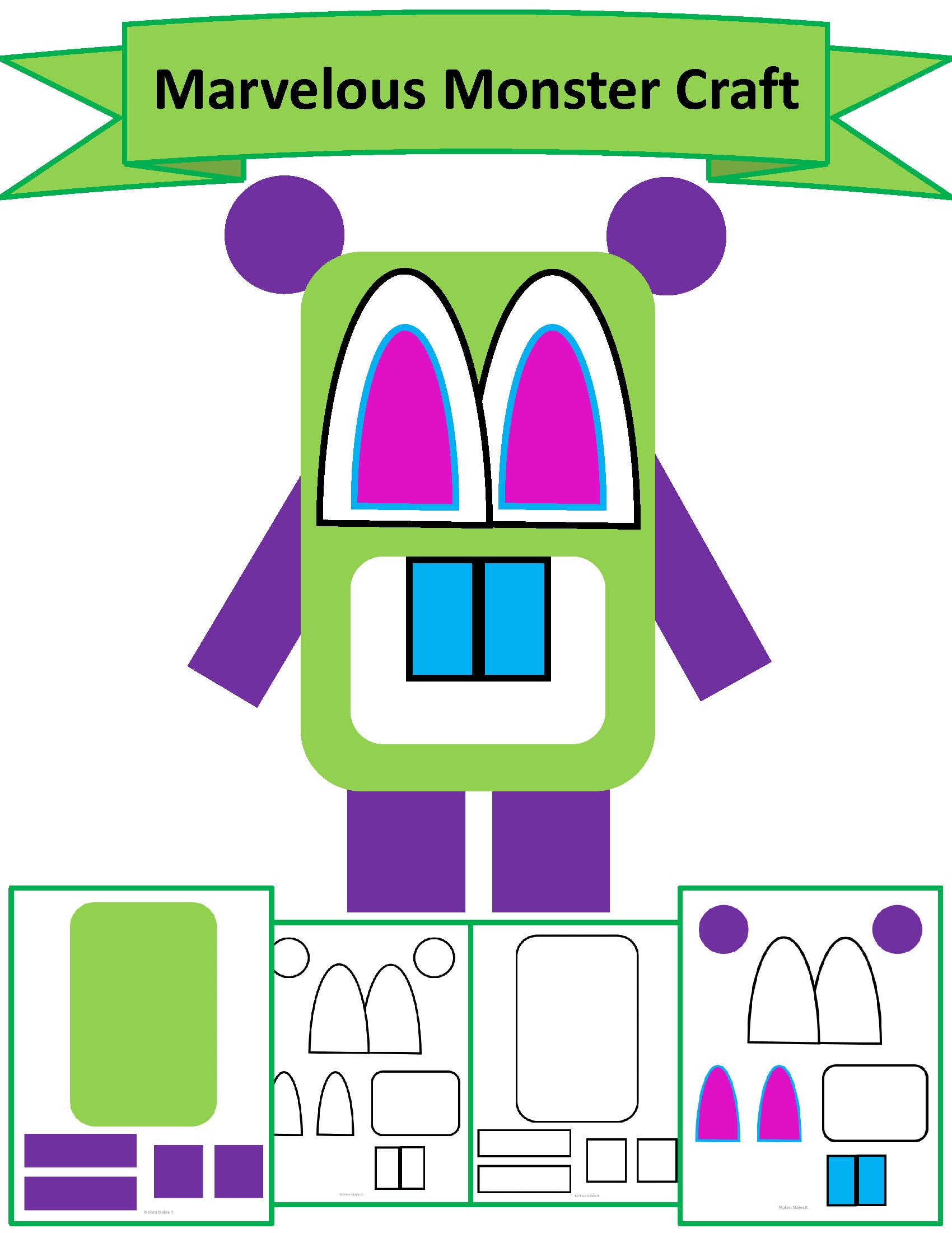 Marvelous Monster Paper Craft for Kids Preschool - Etsy