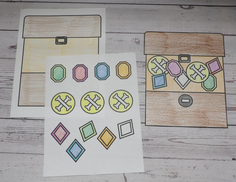 Pirate Treasure Chest Craft Template, Printable Cut and Glue Paper ...