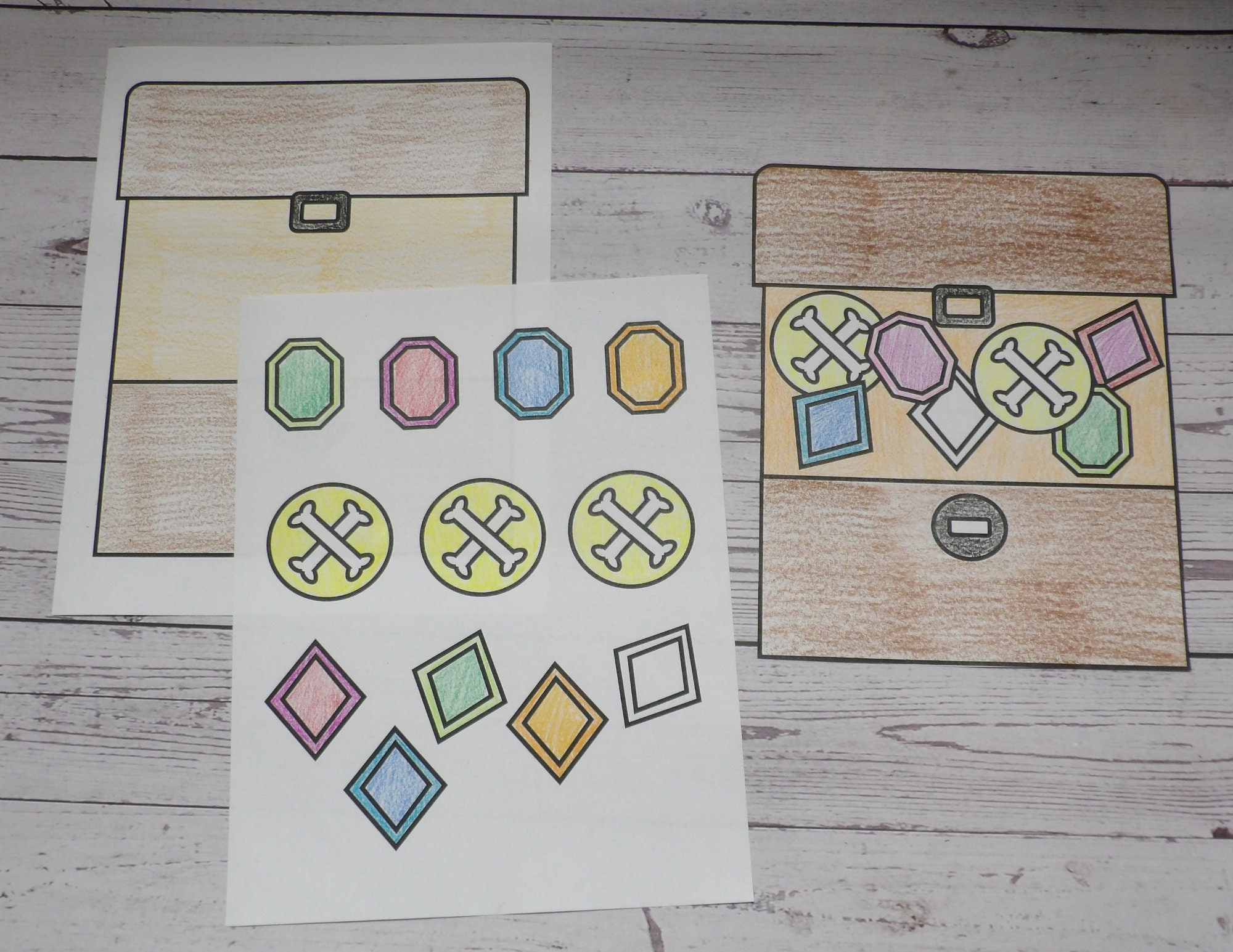 Treasure Chest Craft Template for Kids, Preschool, Kindergarten ...