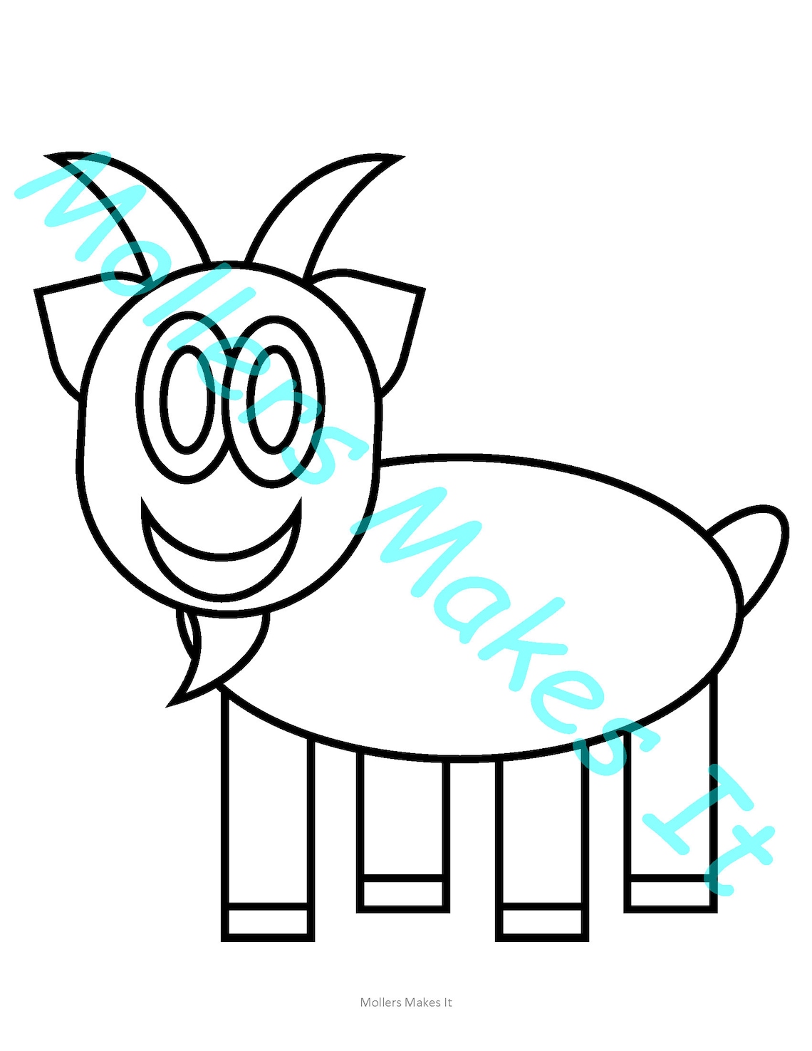 Goat Craft Template, Cut and Paste Craft for Kids, Preschool Activity ...