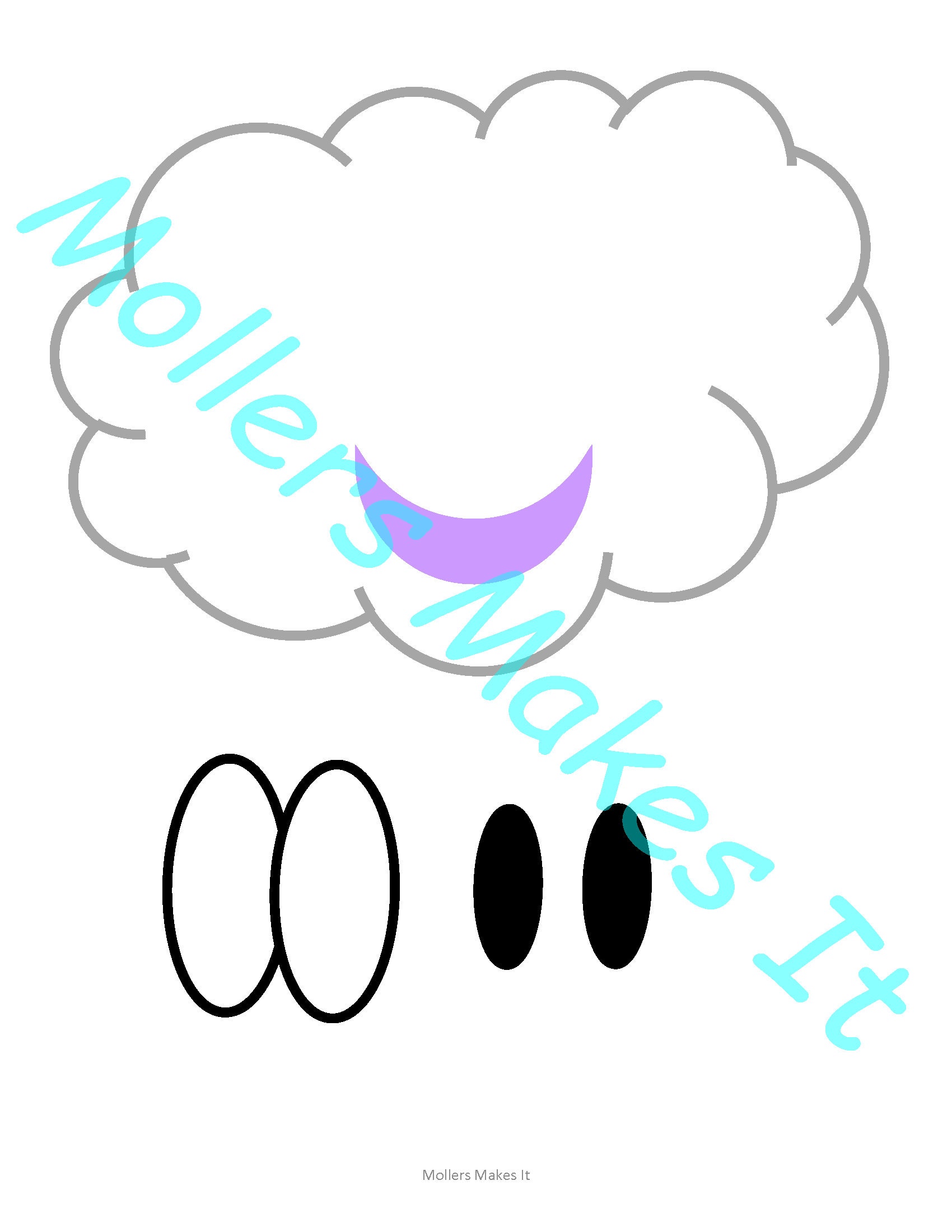 Heart Cloud Craft Template, Cut and Glue Activity for Preschool ...