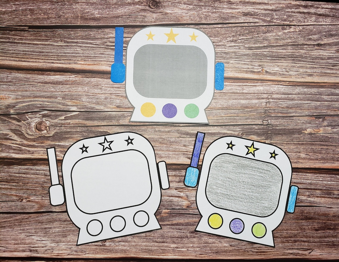 Space Helmet Craft Template: Printable Cut and Glue Paper Craft for ...