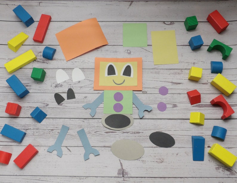 Rad Robot Craft Template for Kids, Printable Pattern for Preschool ...
