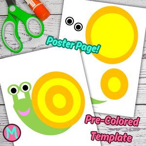 Snail Craft Template for Kids, Build a Snail Craft Template, Preschool ...