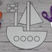 Pirate Ship Paper Craft Pattern Template for Kids in Preschool ...