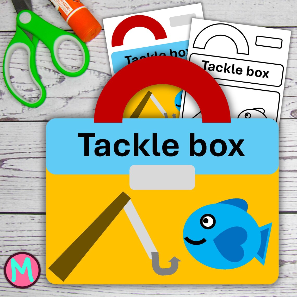 Tackle Box Craft Template, Fathers Day Craft, Gift for Dad, Gift for ...