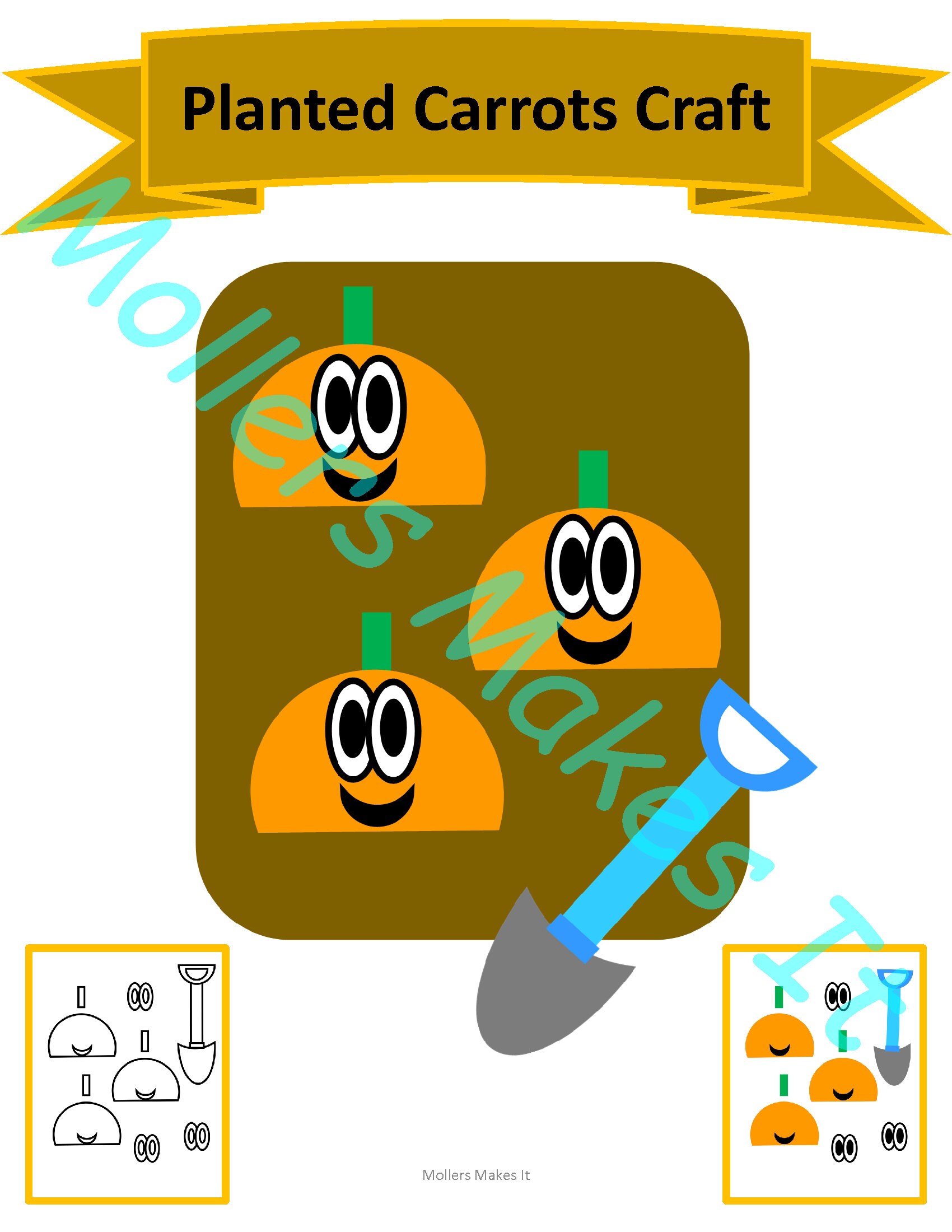 Carrots in the Ground Craft Template, Cut and Glue Activity for ...