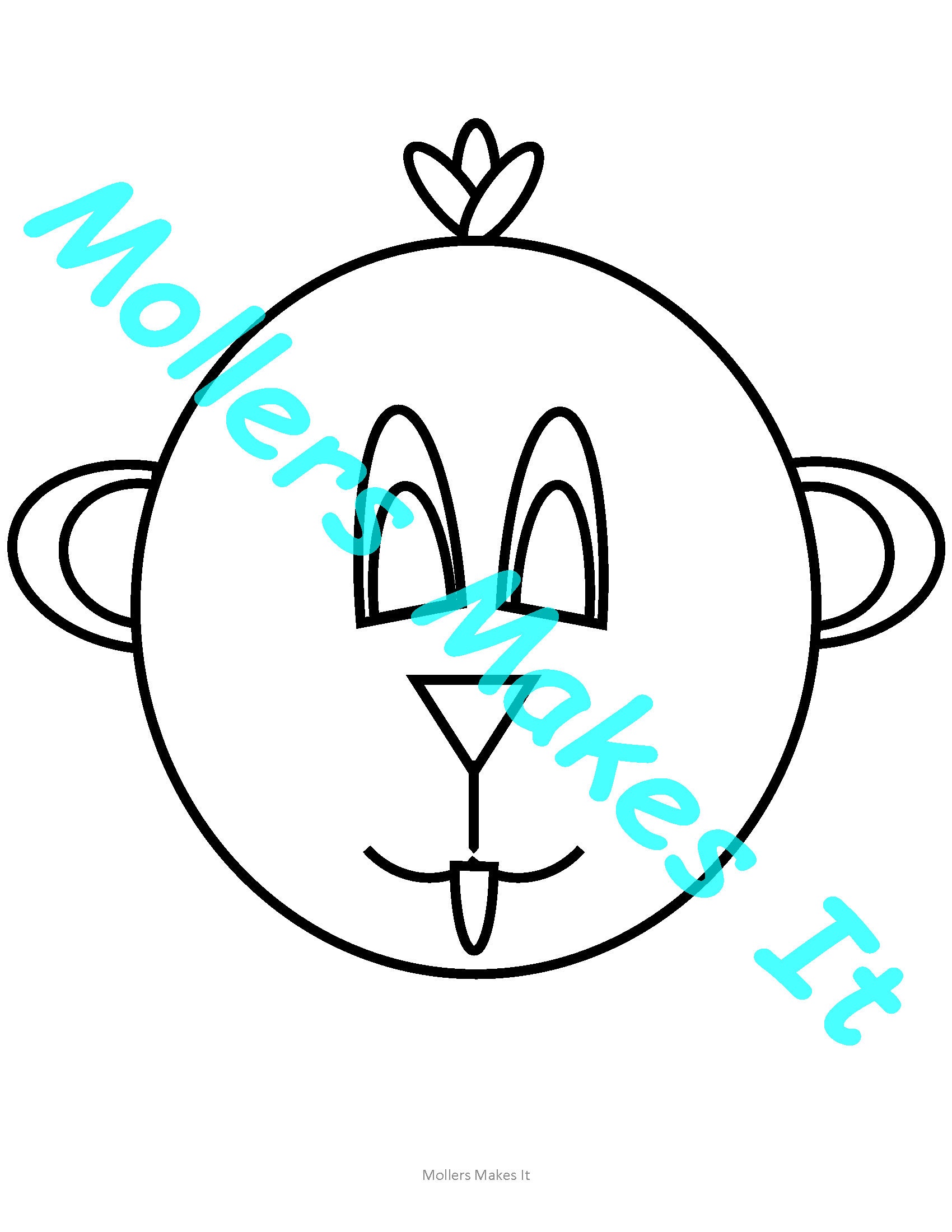 Monkey Paper Craft Printable Pattern Template for Kids in - Etsy