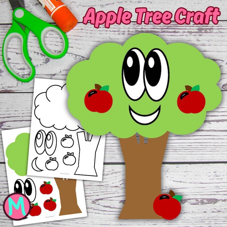 Apple Tree Craft Template for Preschool, a Simple Toddler Apple Tree ...