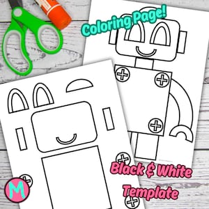 Rare Robot Craft Template for Kids, Build A Robot Craft, Simple Robot ...