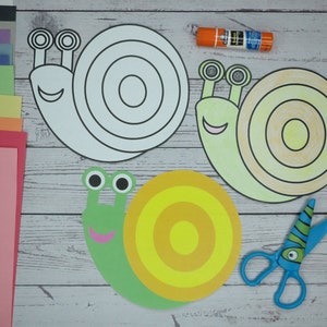 Snail Craft Template for Kids, Build a Snail Craft Template, Preschool ...