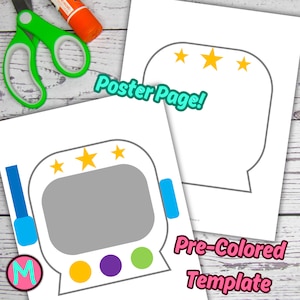 Space Helmet Craft Template: Kids Printable Activity (PDF) - Etsy