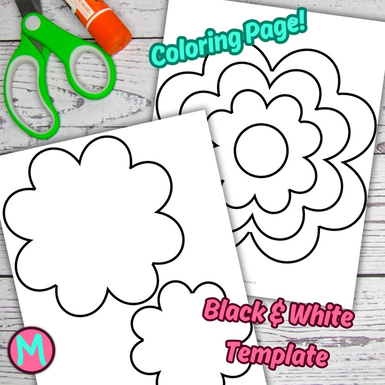 Fabulous Garden Flower Craft Template for Preschool, Kindergarten ...