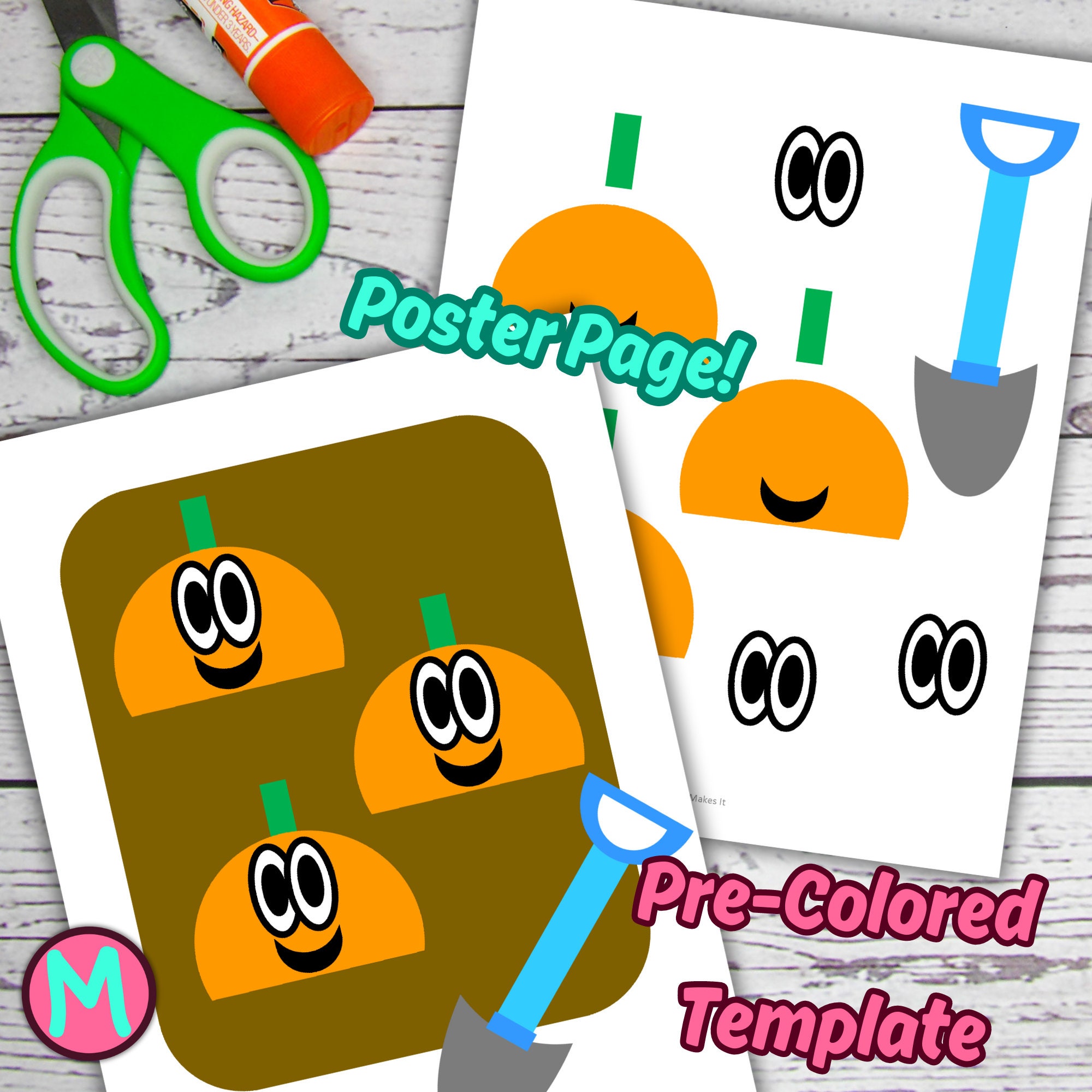 Carrots in the Ground Craft Template, Cut and Glue Activity for ...