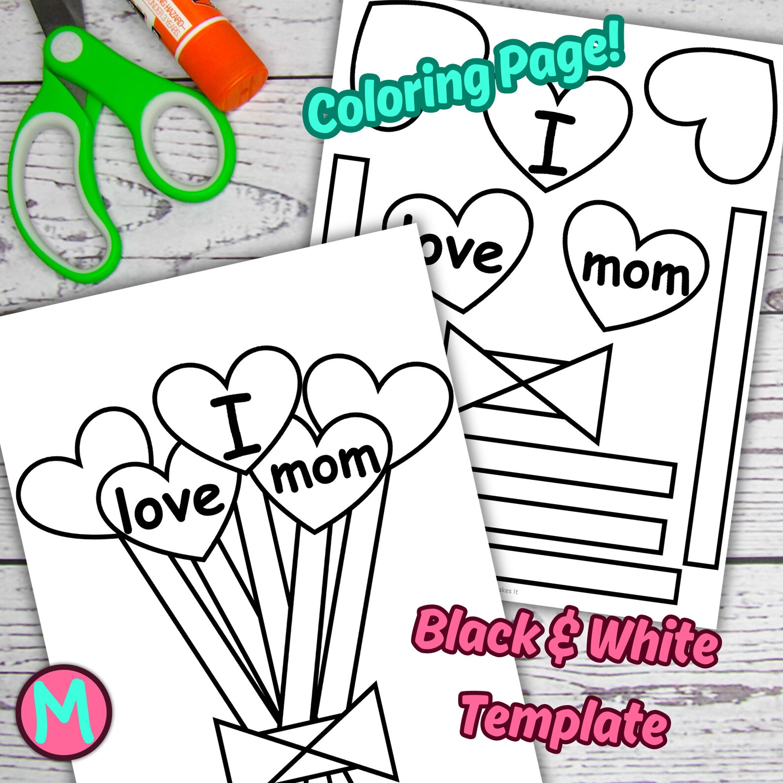 Mother's Day Bouquet Craft Template Bundle for Preschool, Kindergarten ...