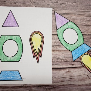Spaceship Craft Template Pattern for Kids in Preschool, Kindergarten ...