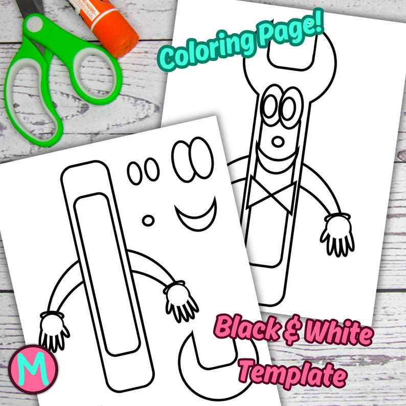 Wrench Craft Template: Cut & Paste Tool Activity (PDF) - Etsy