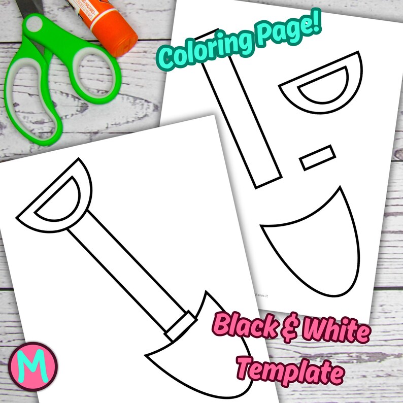 Shovel Craft Template: Spring Garden Activity (PDF) - Etsy