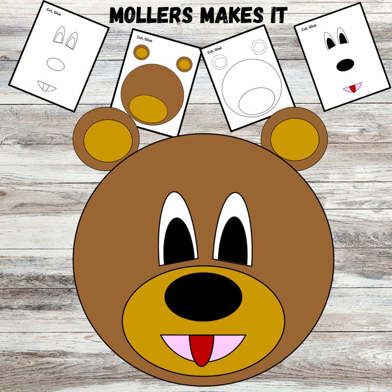 Bear Craft Template for Preschool, Kindergarten, Elementary, Homeschool ...