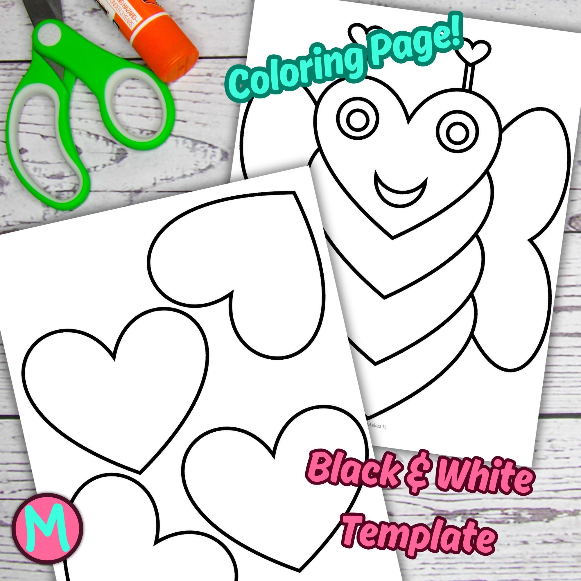 Bumble Bee Craft Template: Spring Kids Activity (digital Download) - Etsy