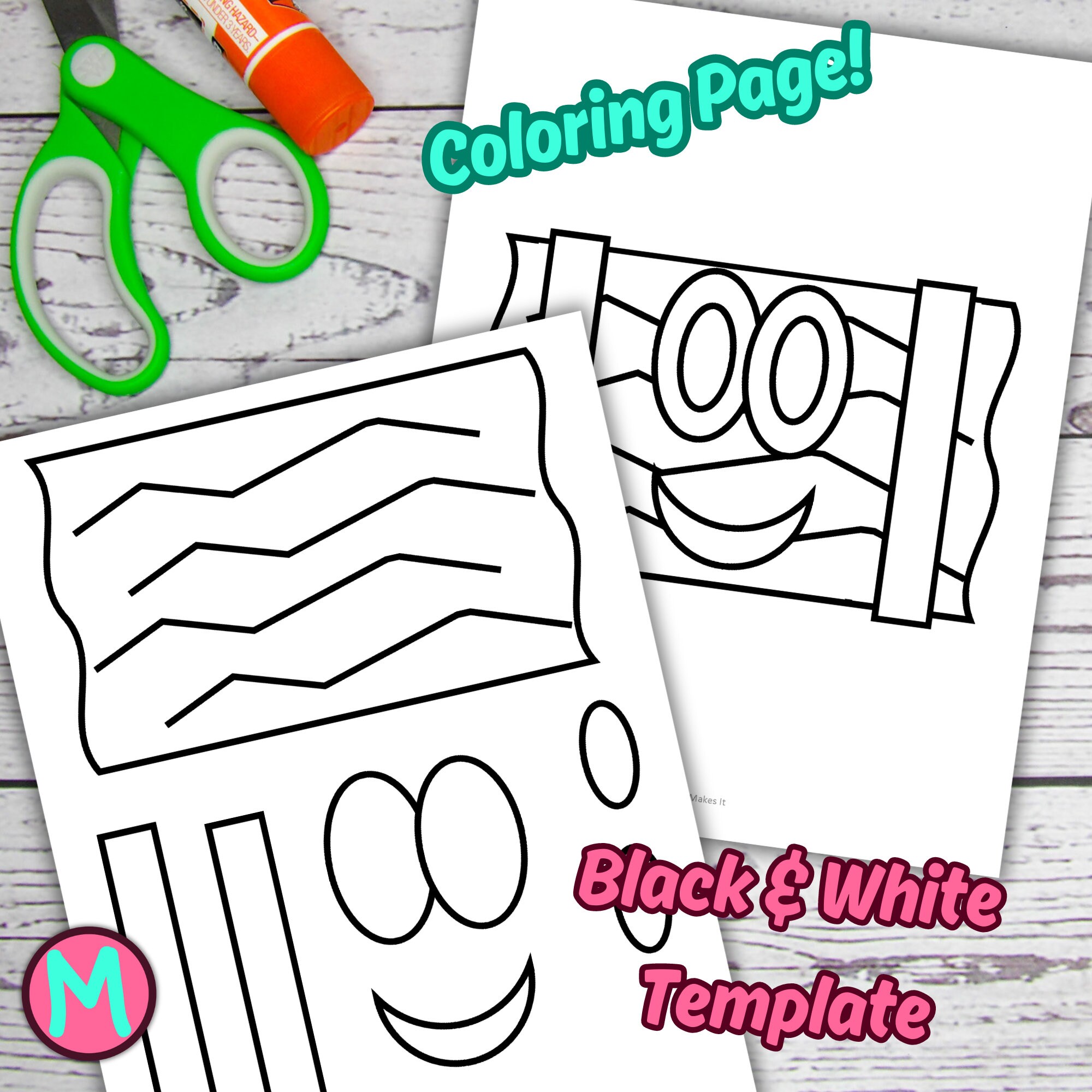 Hay Bale Craft Template: Cut & Glue Farm Activity (PDF) - Etsy