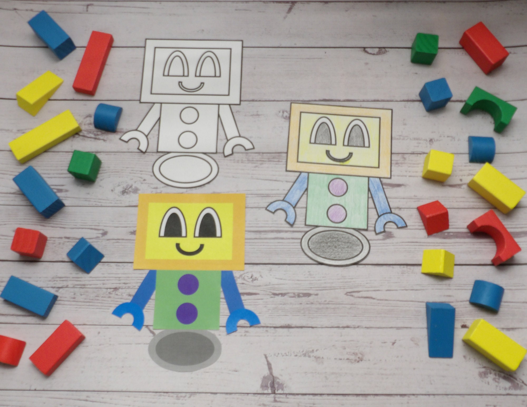 Rad Robot Craft Template for Kids, Printable Pattern for Preschool ...