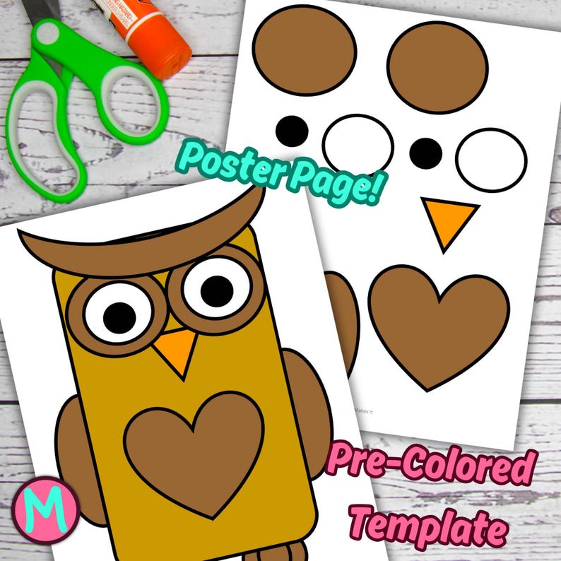 Optimistic Owl Craft Template for Kids, Simple Preschool Craft, Fun ...