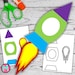 Spaceship Craft Template Pattern for Kids in Preschool, Kindergarten ...