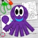 Octopus Craft Template for Kids in Preschool, Kindergarten, Elementary ...