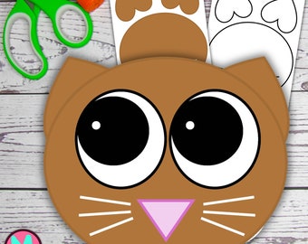 5 Little Monkeys: 12-page Cut and Paste Craft Template - Etsy