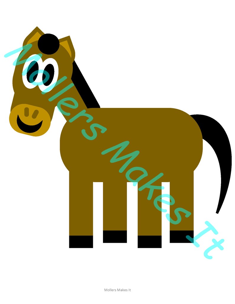 Horse Craft Template for Kids, Cut and Glue Activity, Preschool Craft ...