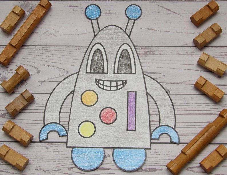 Reasonable Robot Craft Template for Kids, Preschool, Elementary ...