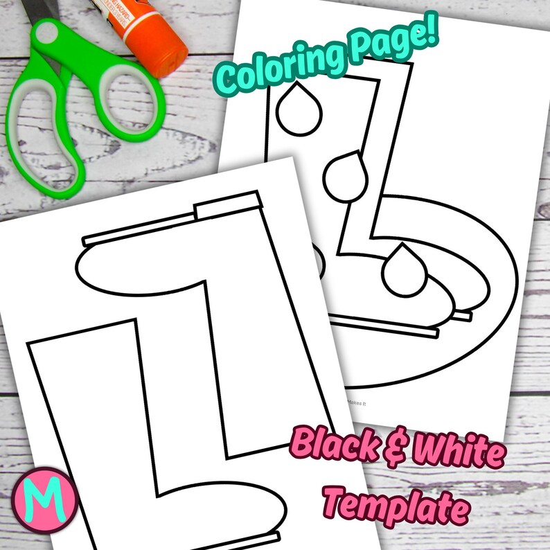 Rain Boots Craft Template: Cut & Glue Paper Craft (PDF) - Etsy