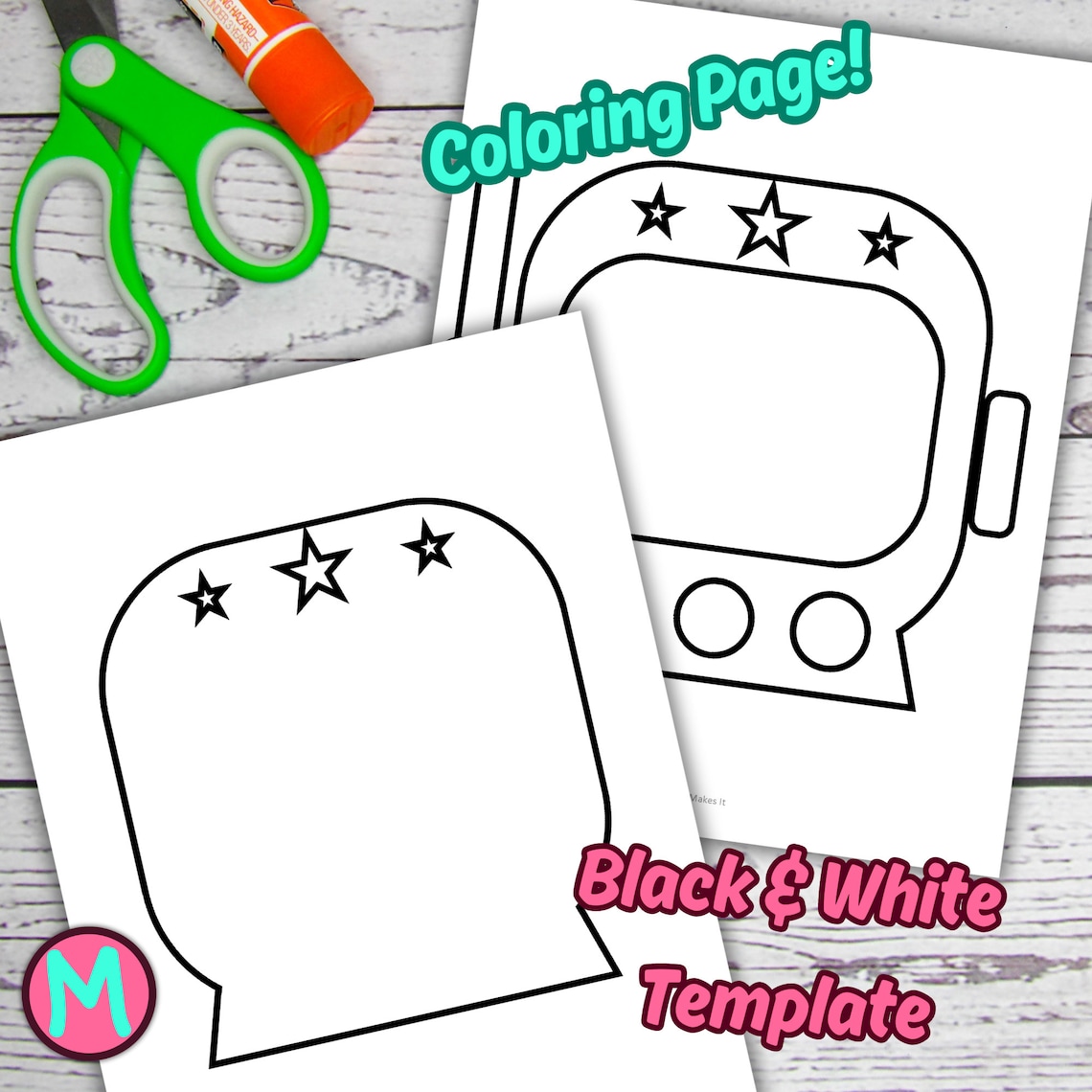 Space Helmet Craft Template: Printable Cut and Glue Paper Craft for ...