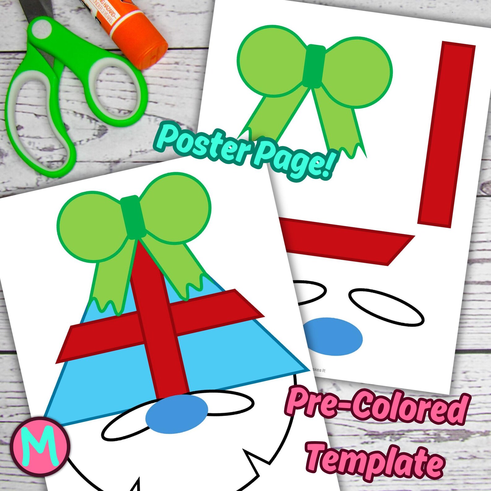 Present Gnome Paper Craft Template: Cut & Glue Christmas Activity ...