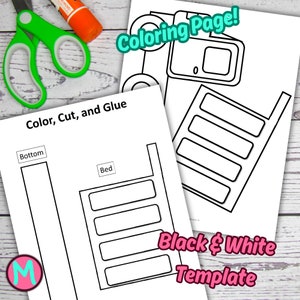 Dump Truck Craft Template for Kids, Preschool, Kindergarten, Elementary ...