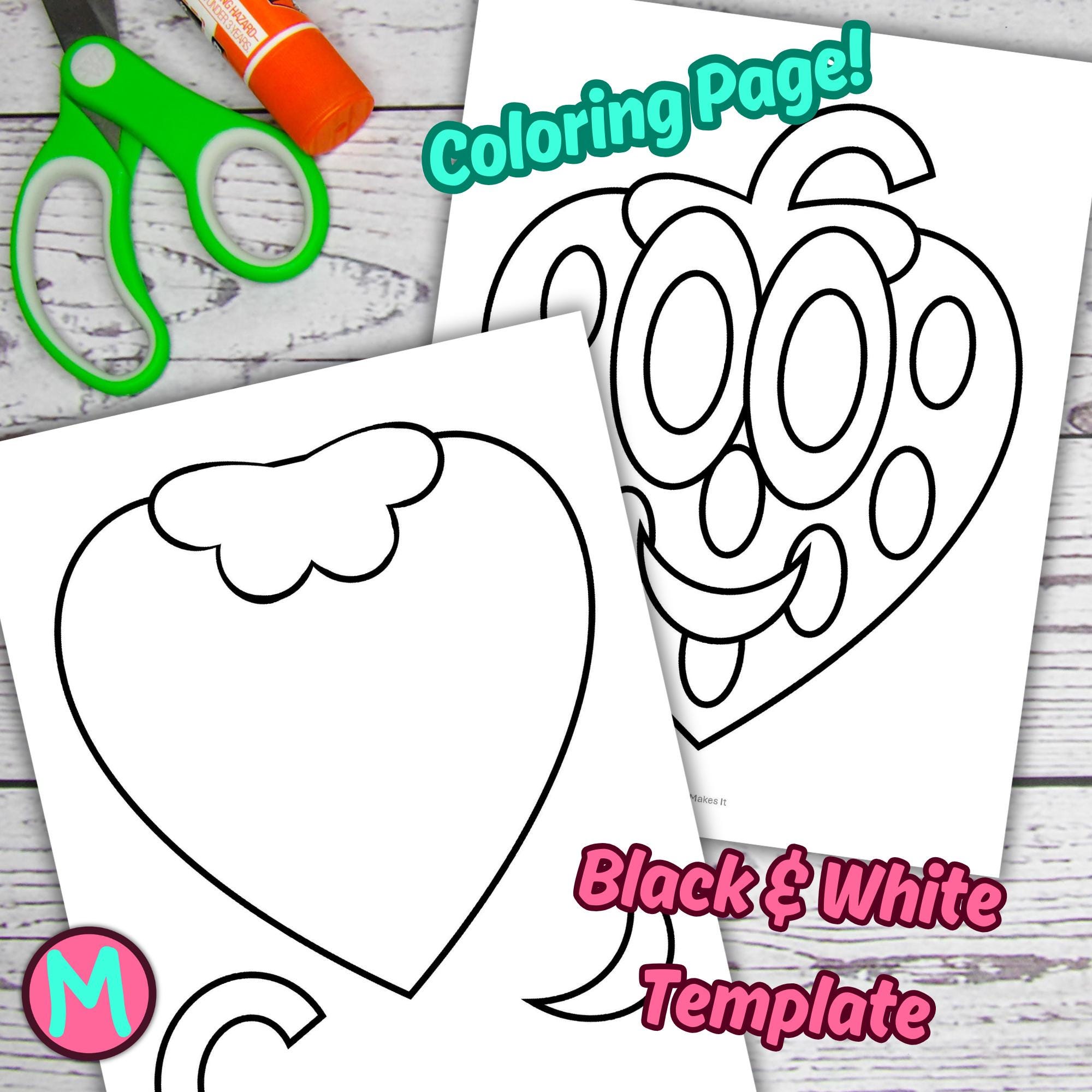 Strawberry Craft Template: Cut & Glue Paper Craft (PDF) - Etsy