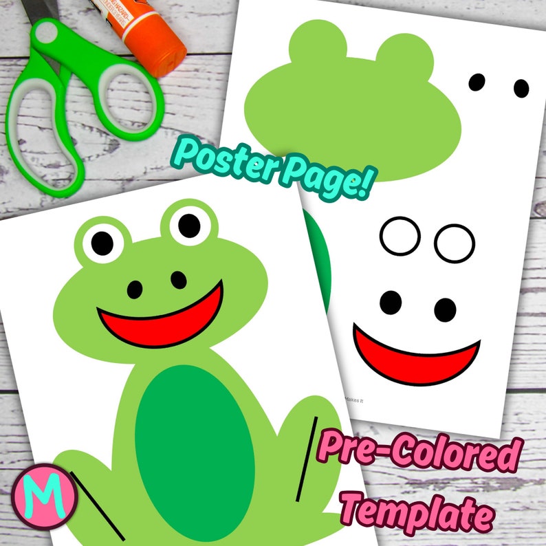Frog Craft Template: Cut & Glue Paper Craft (PDF) - Etsy