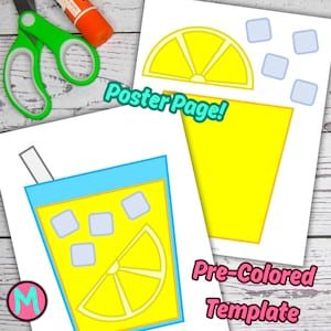 Lemonade Craft Template, Printable Cut and Glue Paper Craft for Kids ...