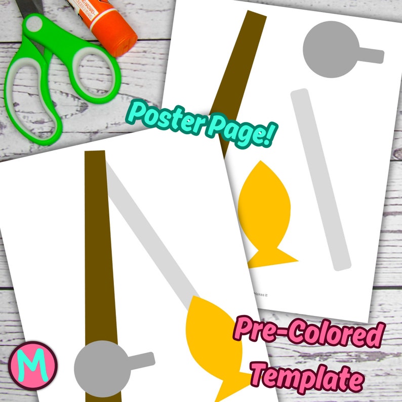 Fishing Pole Craft Template for Kids, Gift for Grandpa, Preschool ...