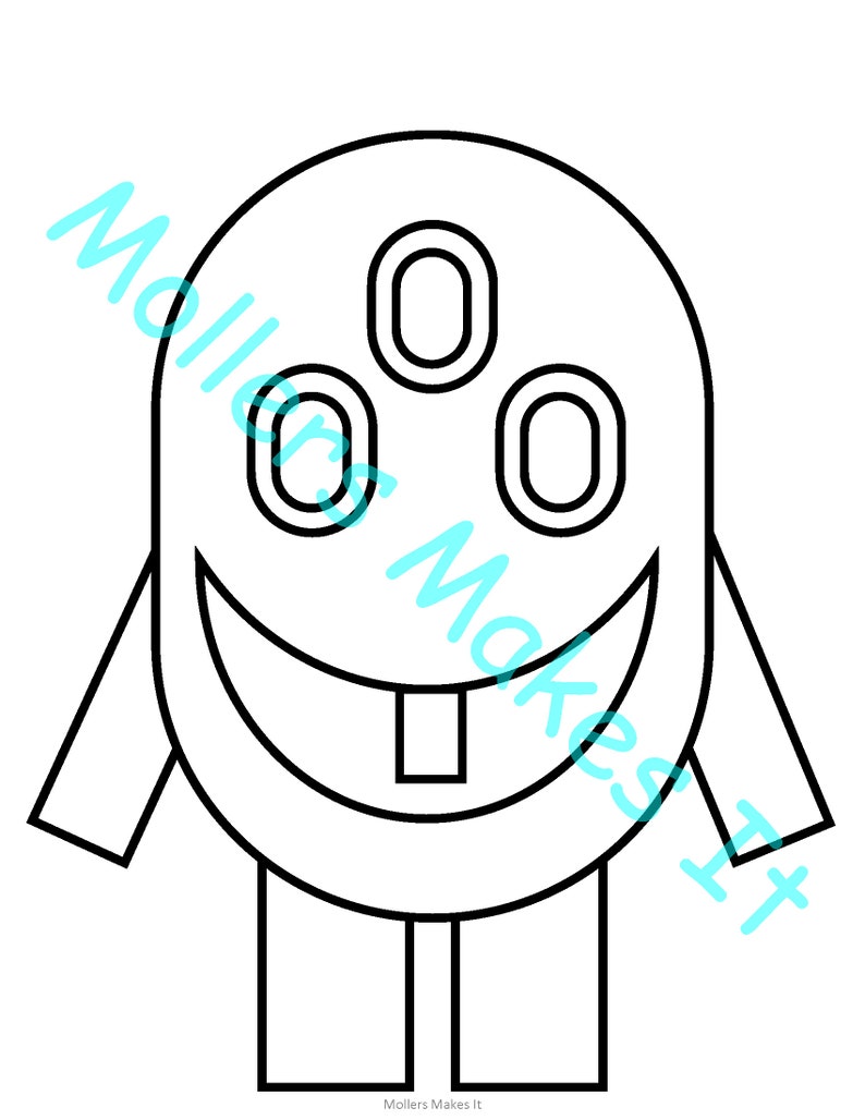 Yellow Monster Craft Template for Kids, Preschool, Kindergarten ...